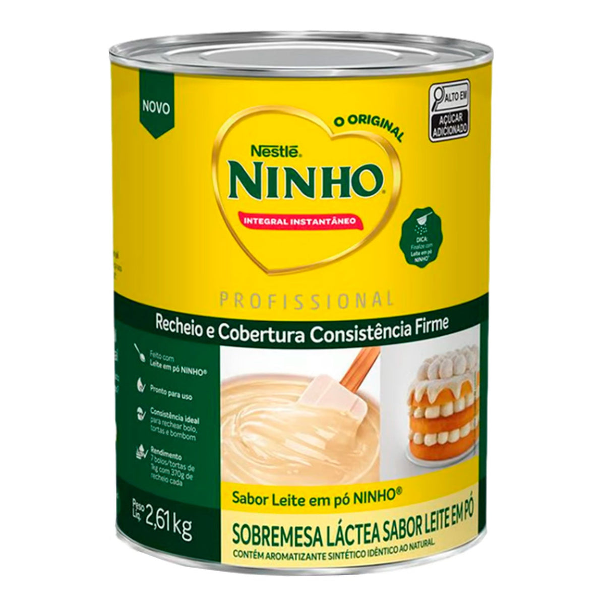 Recheio e Cobertura de Leite em Pó Ninho 2,6kg - Nestlé – Chefon